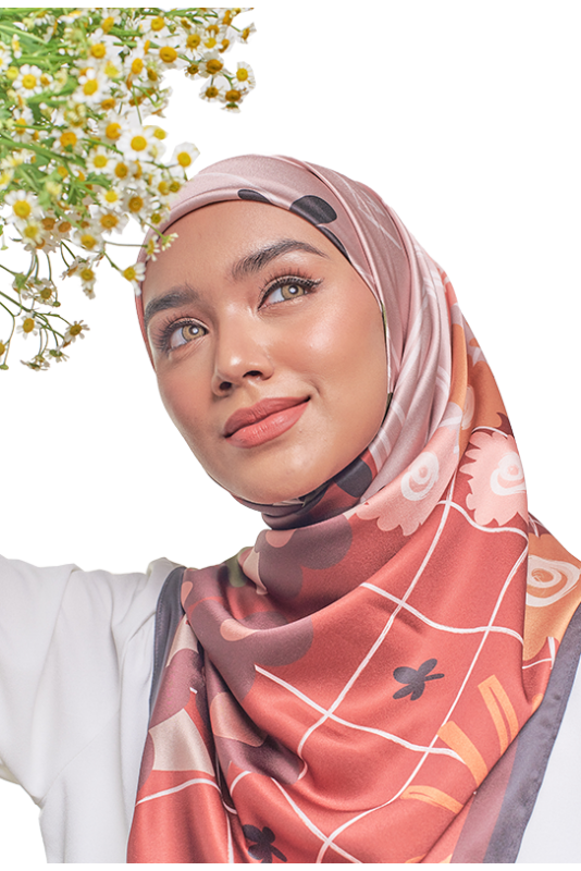 Buy Hadiqa Printed Square Terracotta