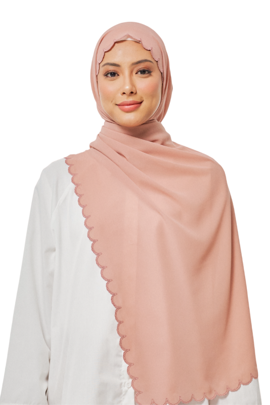 Sulam Delima Scarf in Syrup Brown