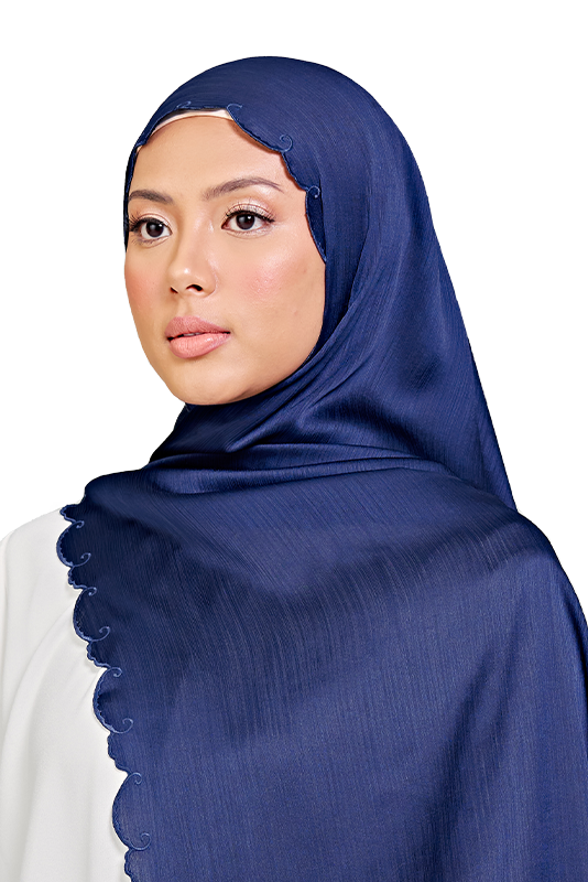 Sulam Melor Scarf in Blue Moon